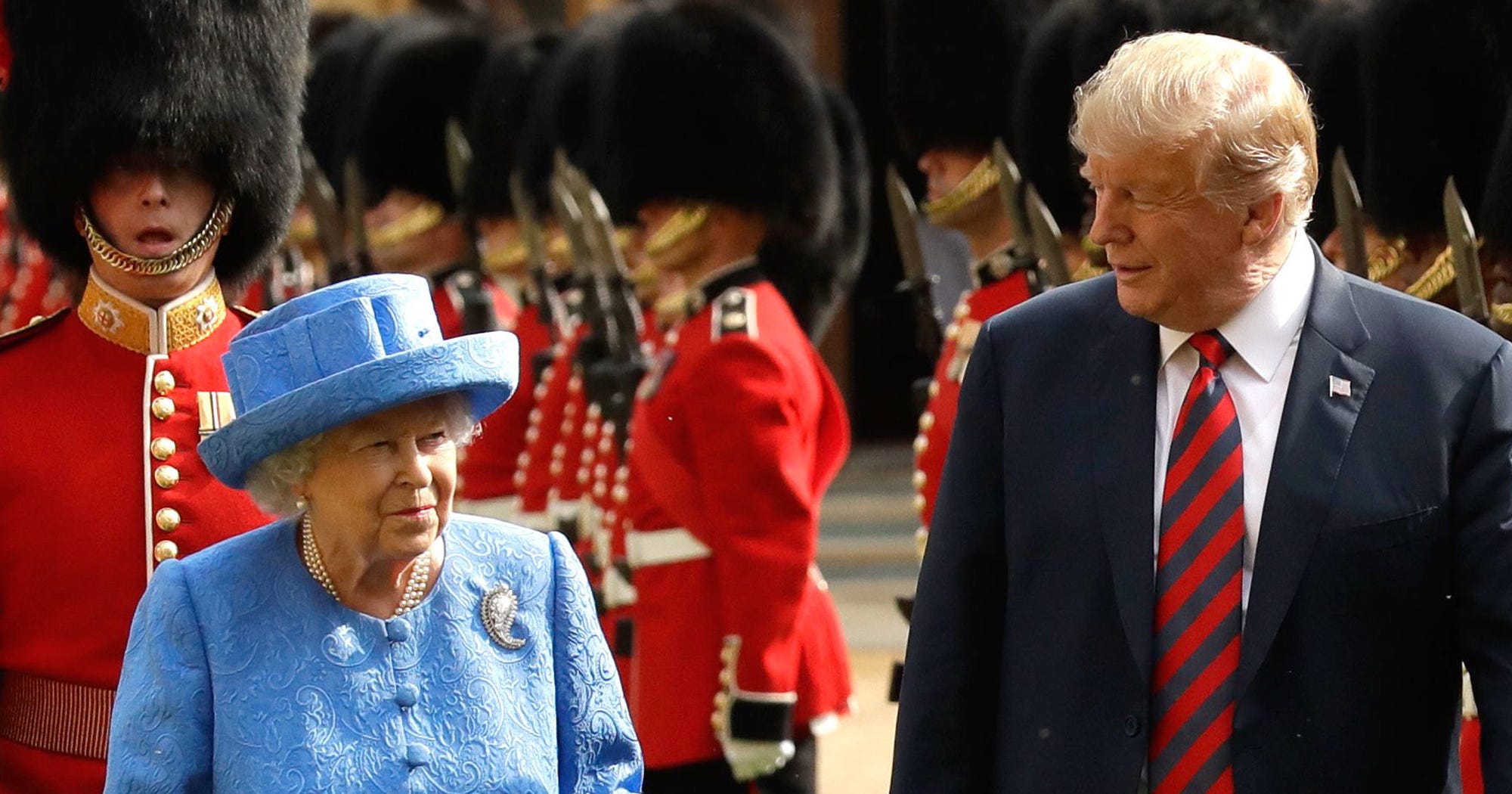 Trump Breaks Royal Protocol With UK Queen Elizabeth II