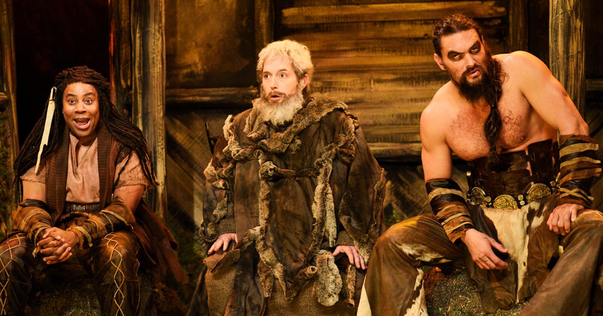Jason Momoa As Khal Drogo On SNL: Game Of Thrones Skit