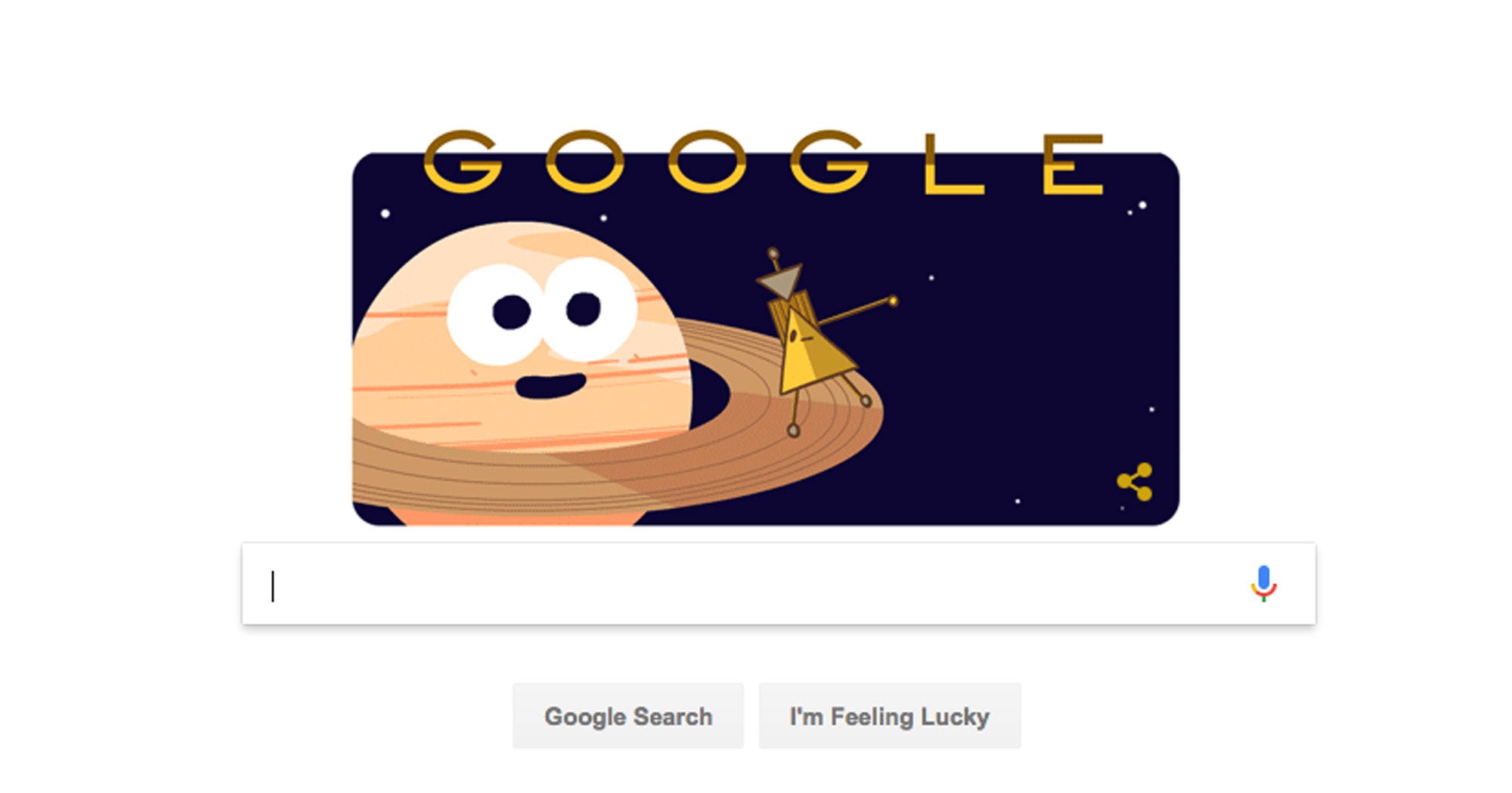 Google Doodle Cassini Saturn Mission NASA Spacecraft