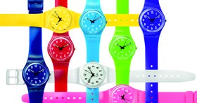 Swatches Bright, Shiny, And Plastic Colour Codes Collections Watches