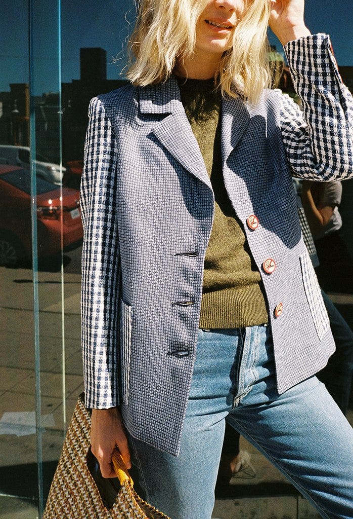 Simon Miller + Dawes Country Blazer Plaid