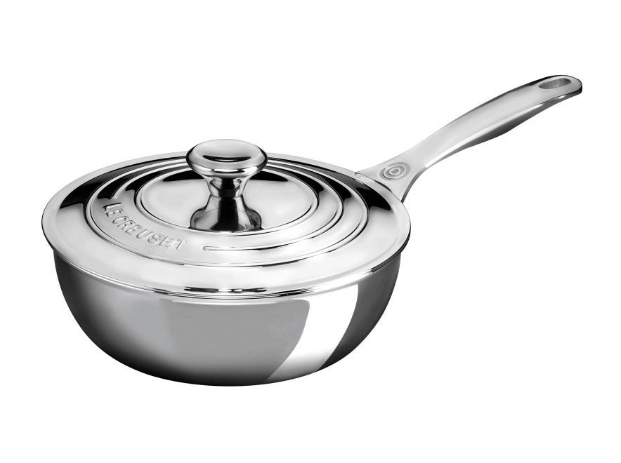 Le Creuset + Stainless Steel Saucier Pan