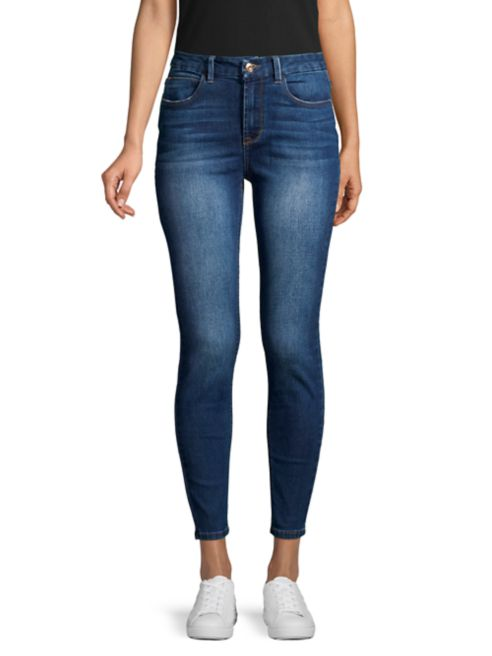 Kensie + High-Rise Cropped Jeans