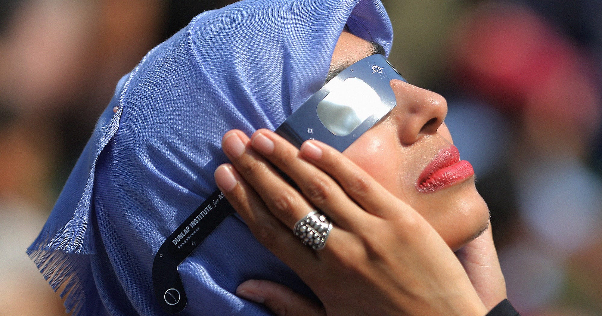 Woman Crescent Shaped Damage Eye After Solar Eclipse