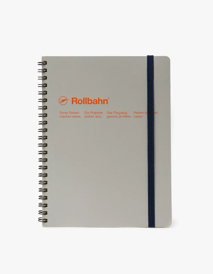 Delfonics Rollbahn Spiral Notebook Horizontal Graph Dark