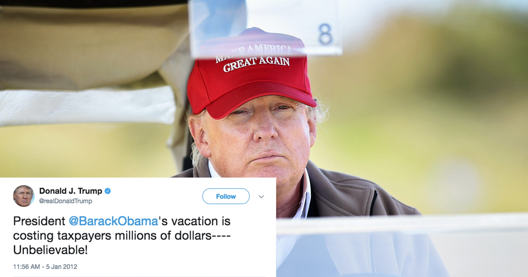 President Trump First Vacation NJ Golf Course 17 Days