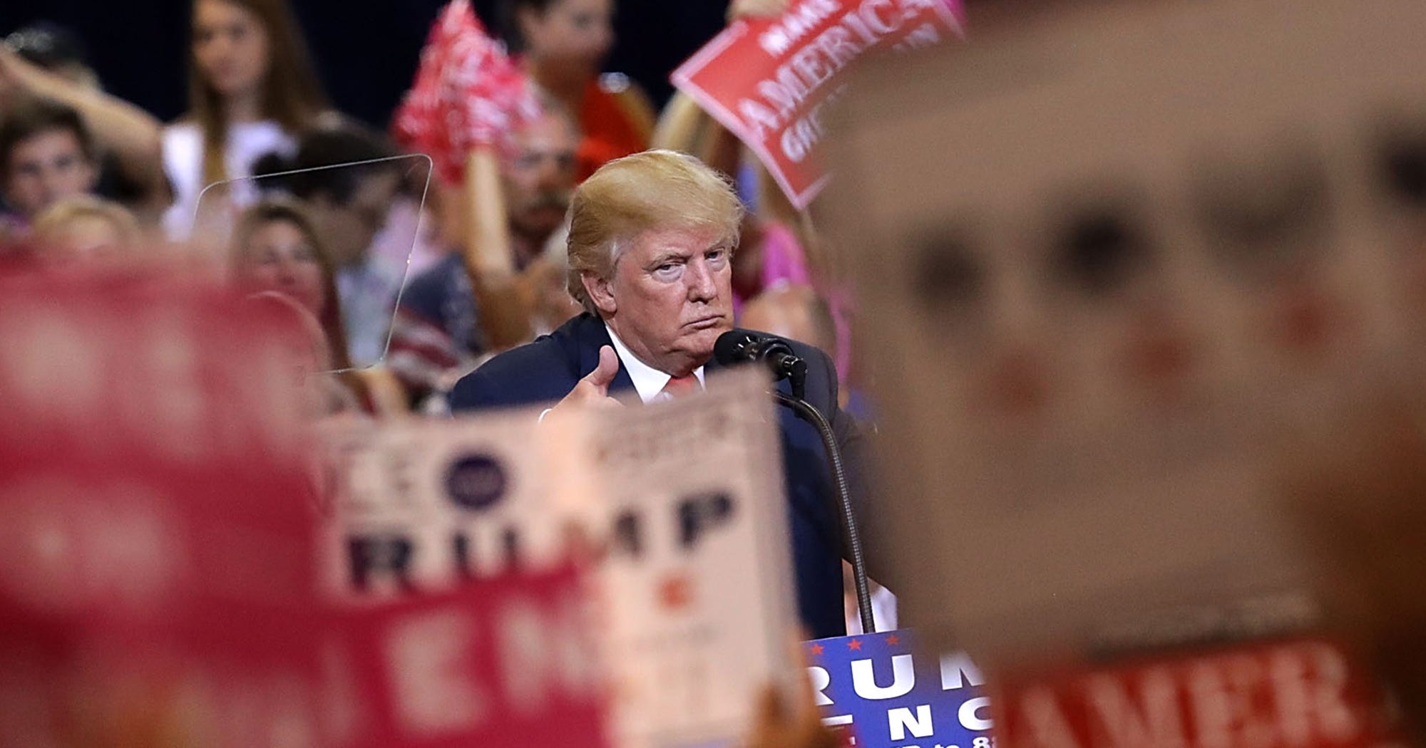 Donald Trump Arizona Rally Media Charlottesville