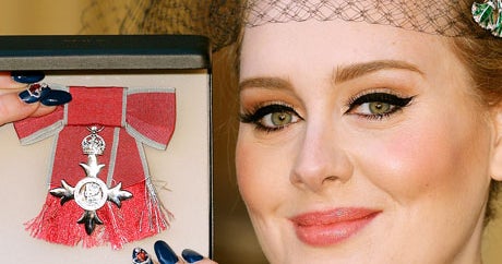 Adele MBE Medal - Manicure Nail Art 2013