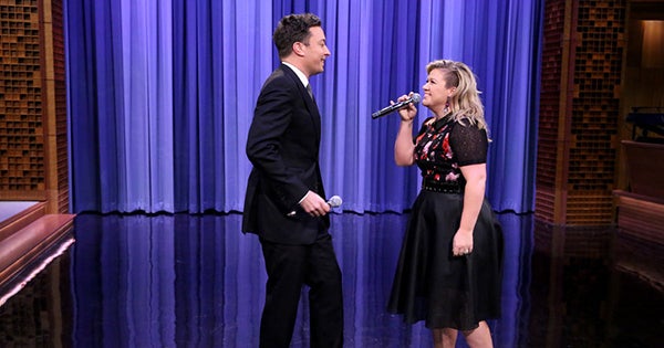 Kelly Clarkson Jimmy Fallon Duets - Tonight Show