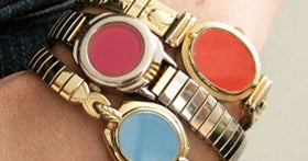 Colorblocked Watches - Big Tinsel Watches With Colored Faces