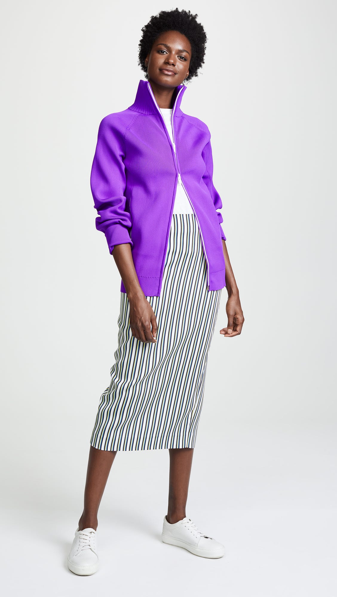 Tibi + Track Zip Cardigan