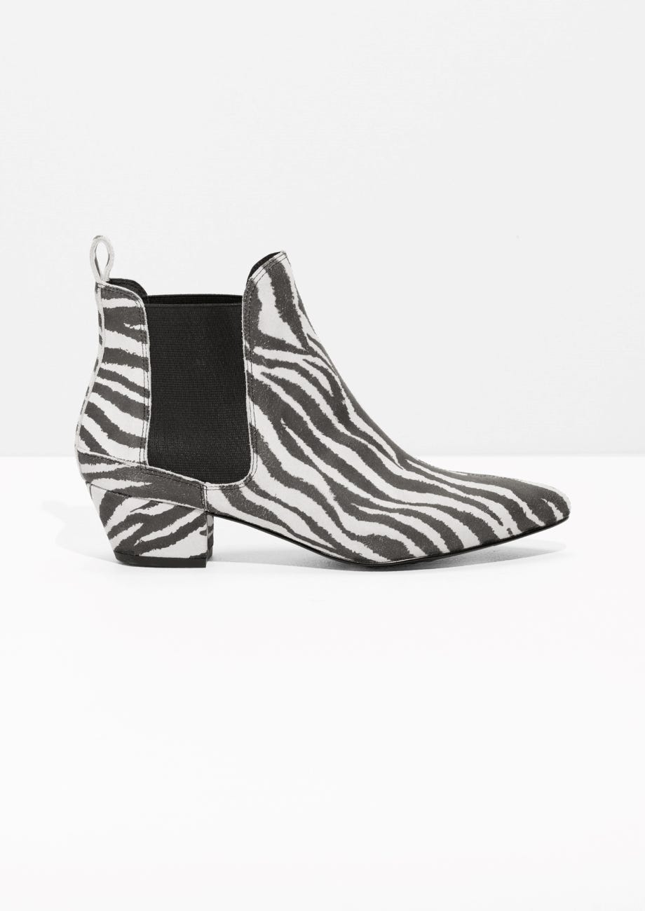 & Other Stories + Suede Zebra Boots