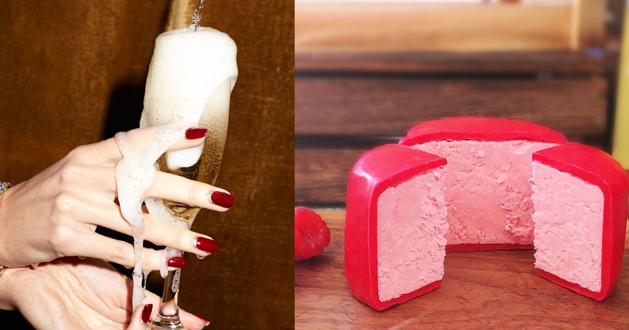 Wensleydale Raspberry Prosecco Cheese