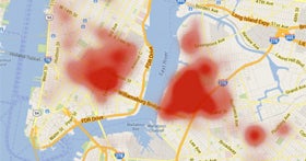 Best Hipster Neighborhoods - Yelp Heat Map