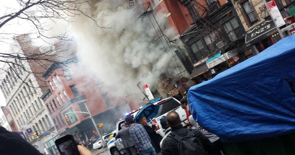 Explosion East Village New York - Building Collapse