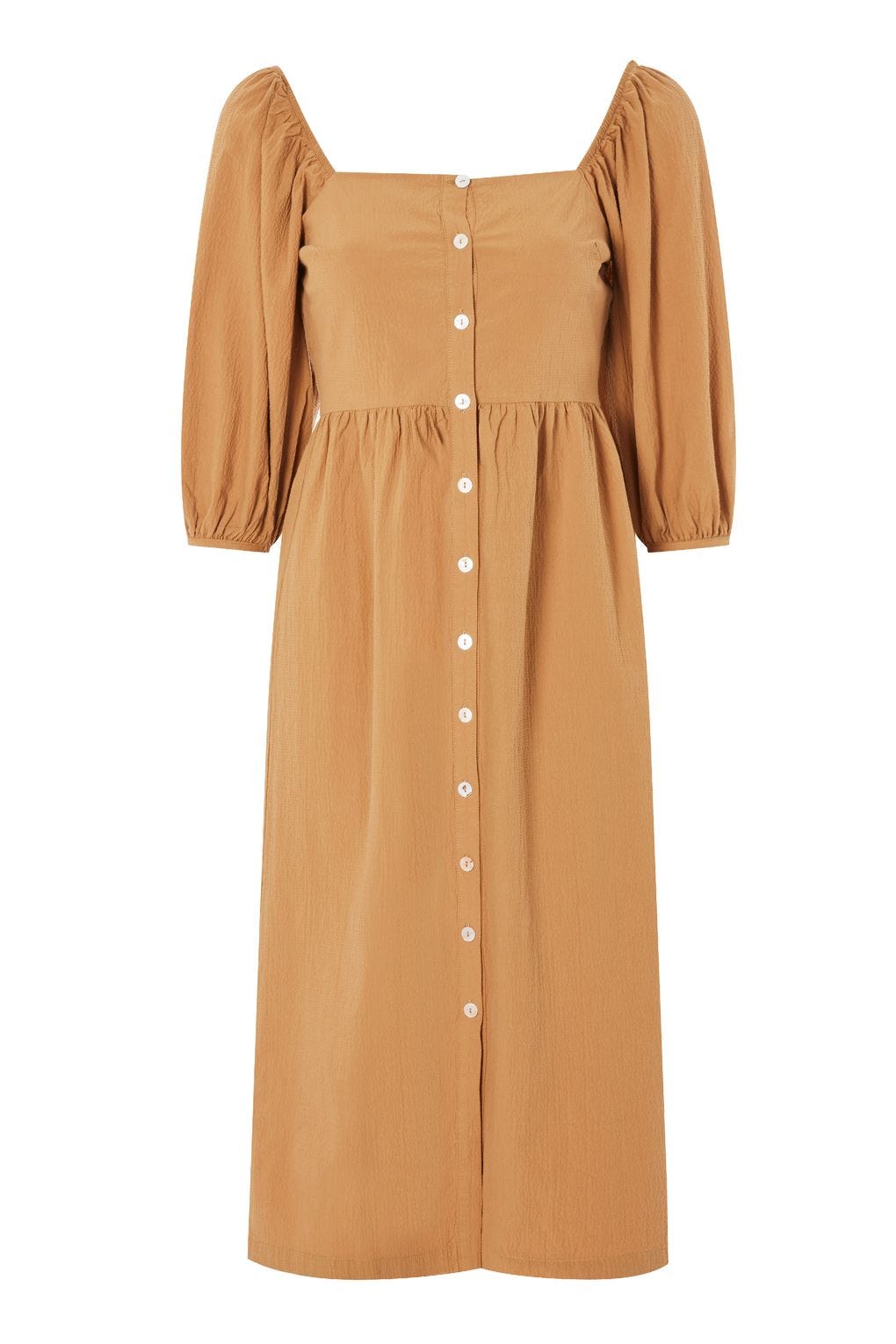 Topshop + Seersucker Button Smock Dress