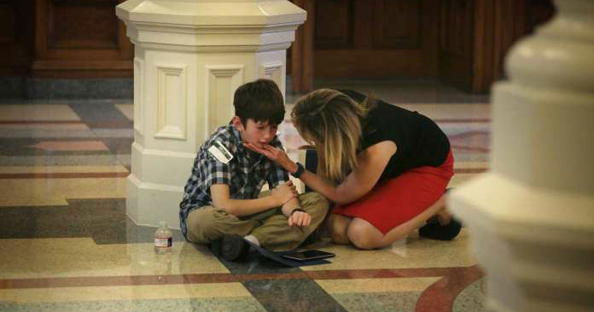 Trans Boy Crying Photo - Texas Trans Rights Protest