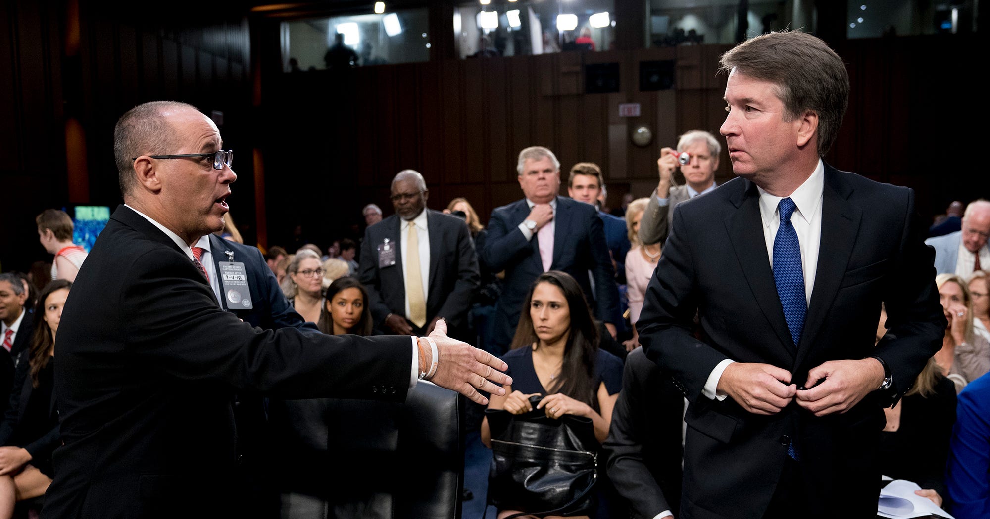 Brett Kavanaugh Ignores Handshake Of Parkland Father