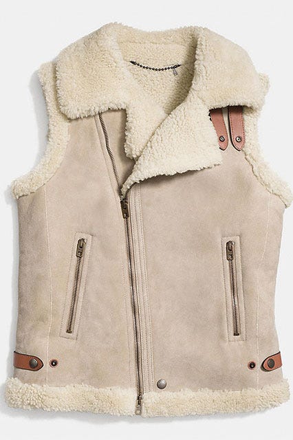Coach + Sheepskin Moto Vest