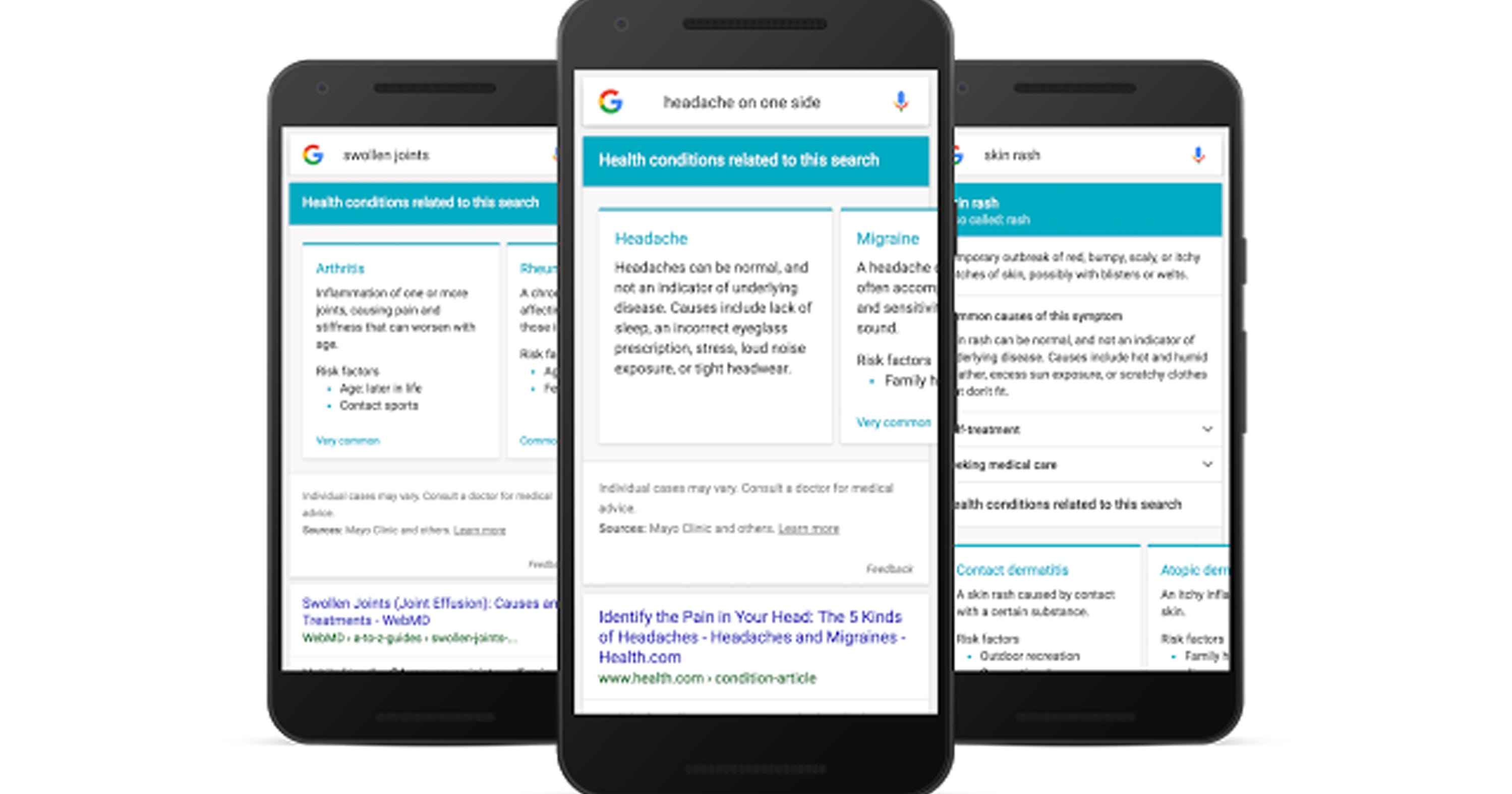 Google Medical Symptom Feature