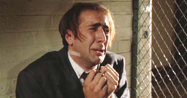 Nicolas Cage Crying Face - Aubrey Peeples Interview