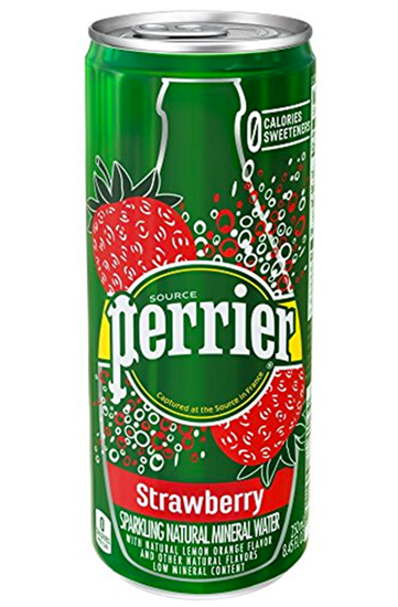 Perrier + Sparkling Natural Mineral Water, Strawberry, 8.45 Fl Oz (Pack ...