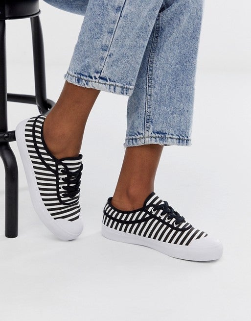 ASOS DESIGN + Striped Sneaker
