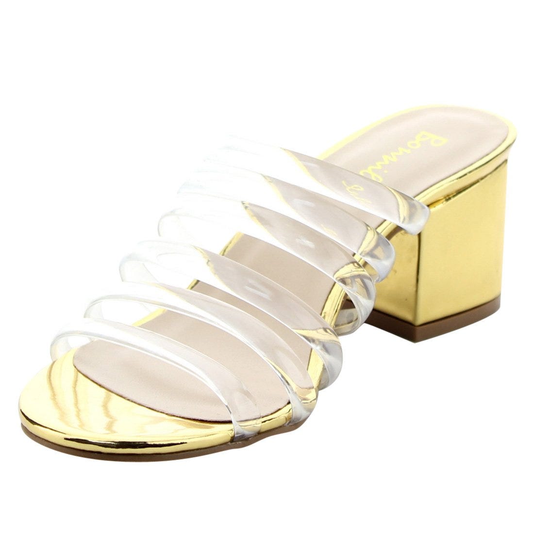 Bonnibel + Clear Strap Slide Sandals