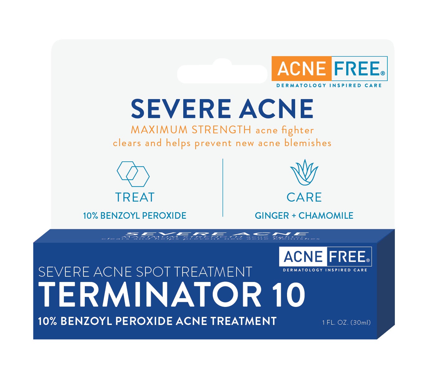 AcneFree + AcneFree Terminator 10 Acne Spot Treatment with 10% Benzoyl ...