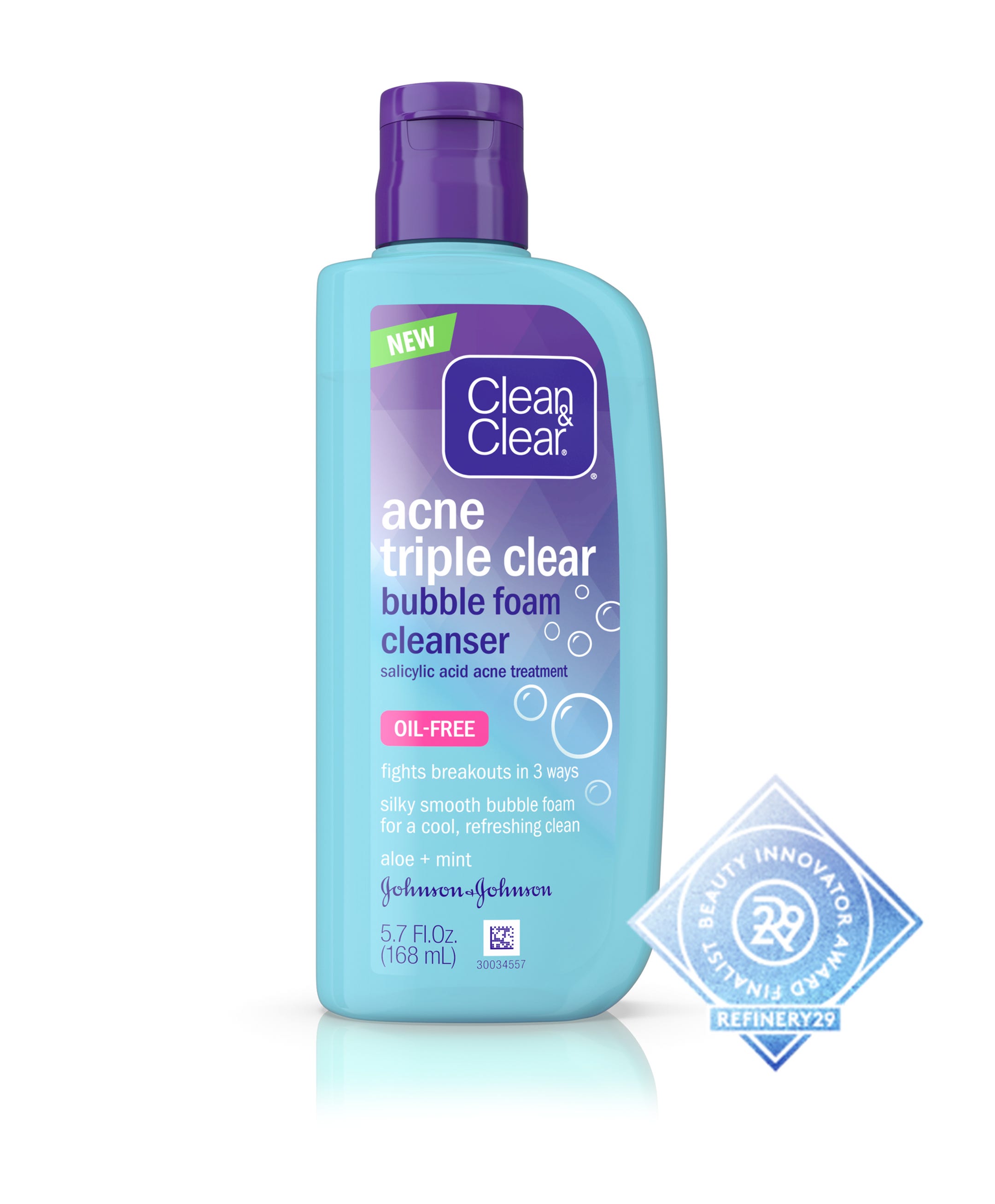 Clean & Clear + Clean & Clear®Acne Triple Clear Bubble Foam Cleanser