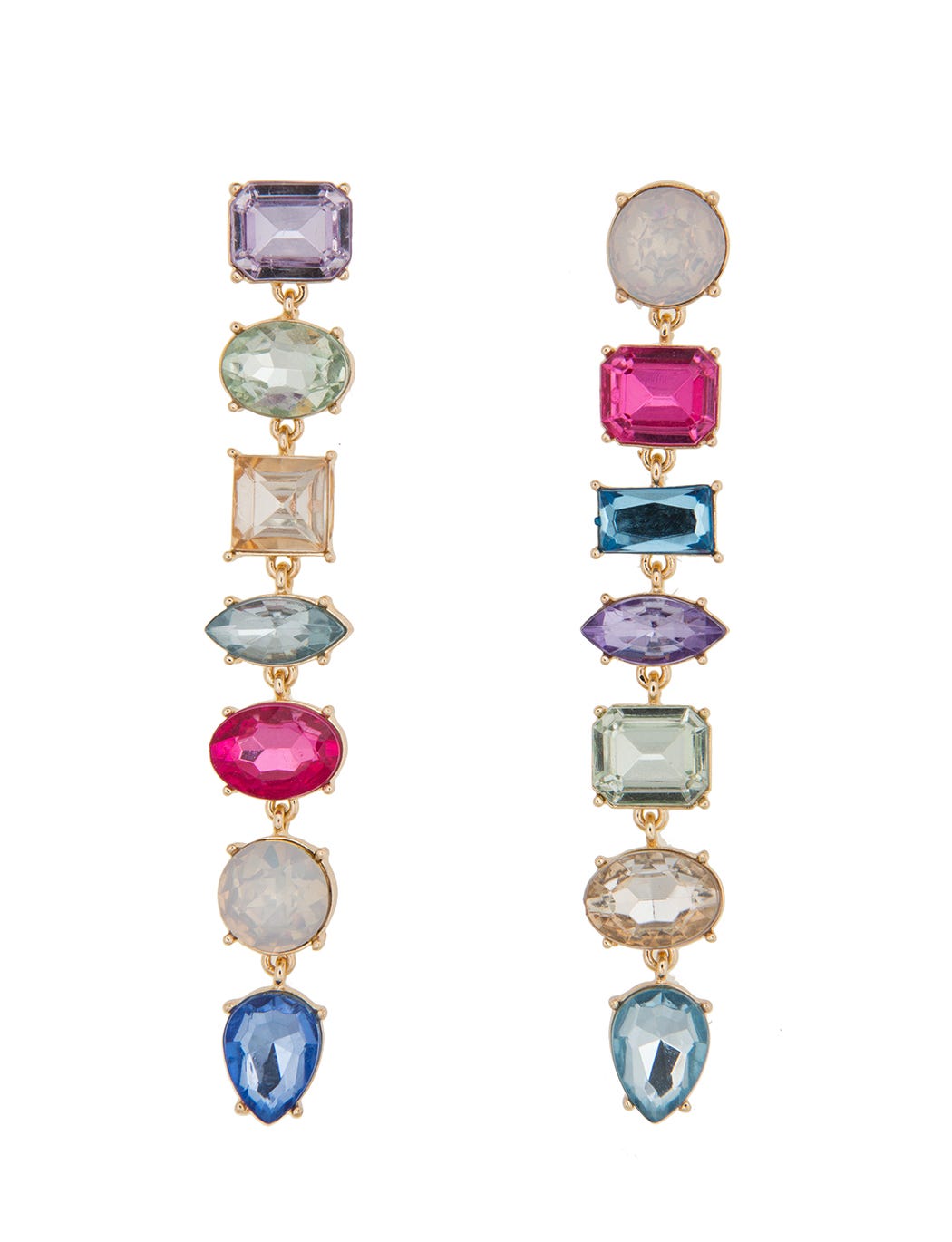 Eloquii + Multi Jewel Drop Earrings