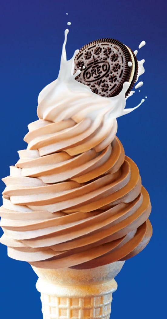 Oreo Ice Cream Carvel - Soft Serve
