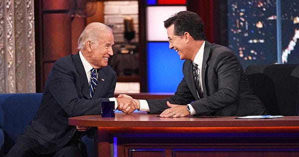 Joe Biden Stephen Colbert President Beau