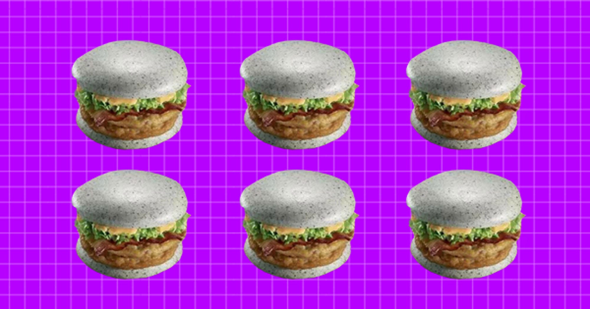 McDonalds Grey Hamburger - Modern Chinese Burger