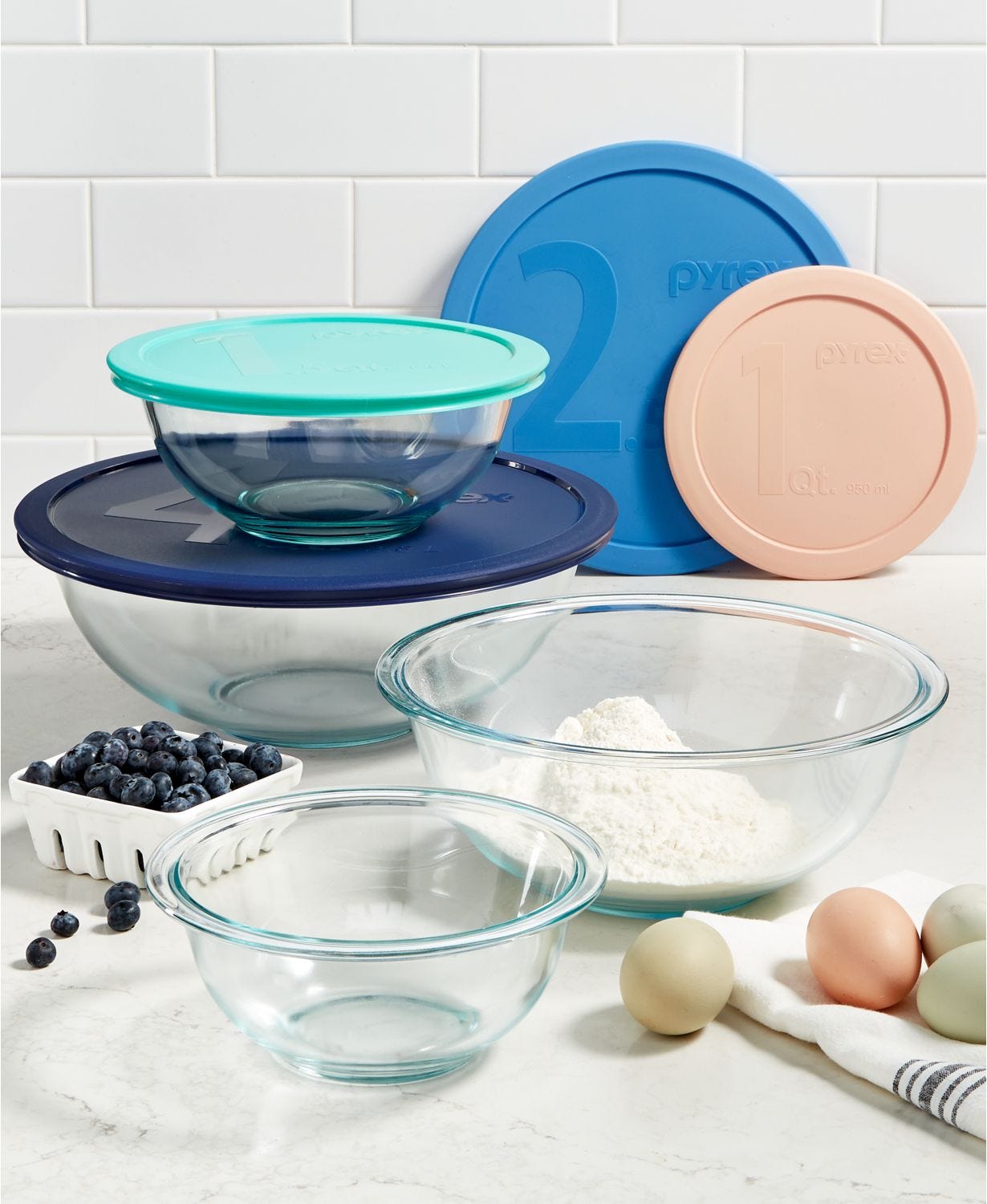Pyrex + 8-Pc. Mixing Bowl Set