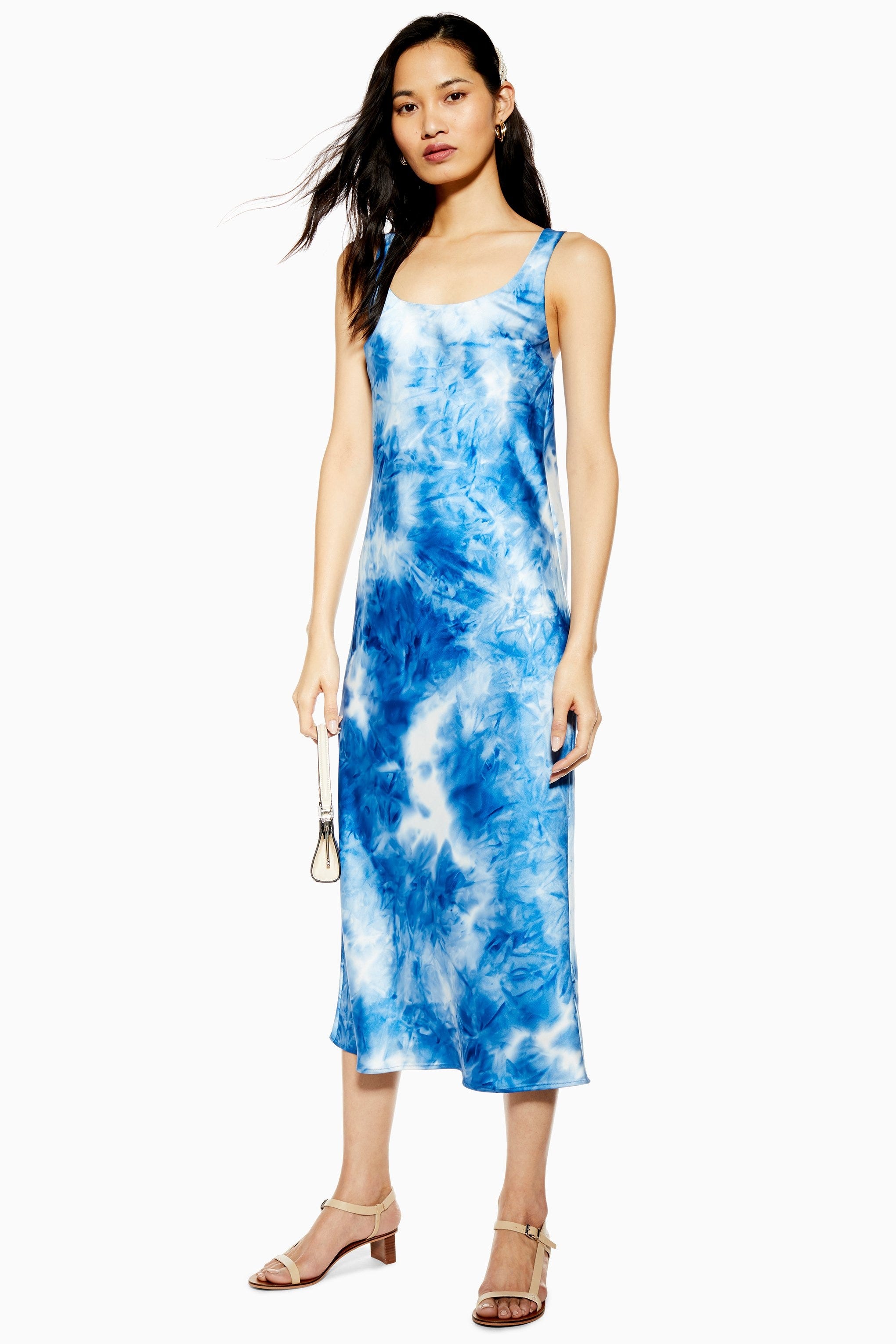 Topshop + Tie Dye Buckle Slip Dress