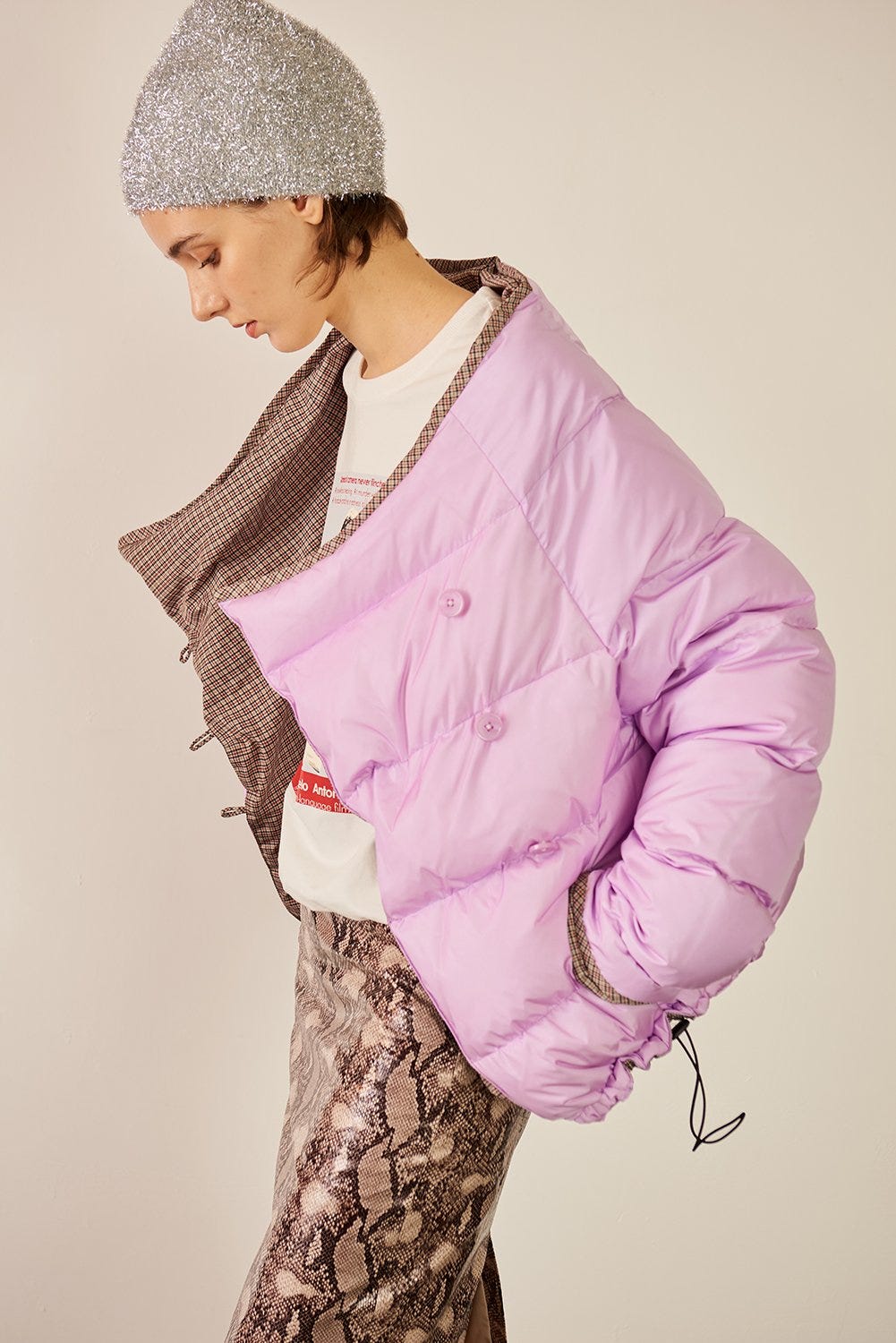 Front Row Shop + Reversible Wrap Down Jacket