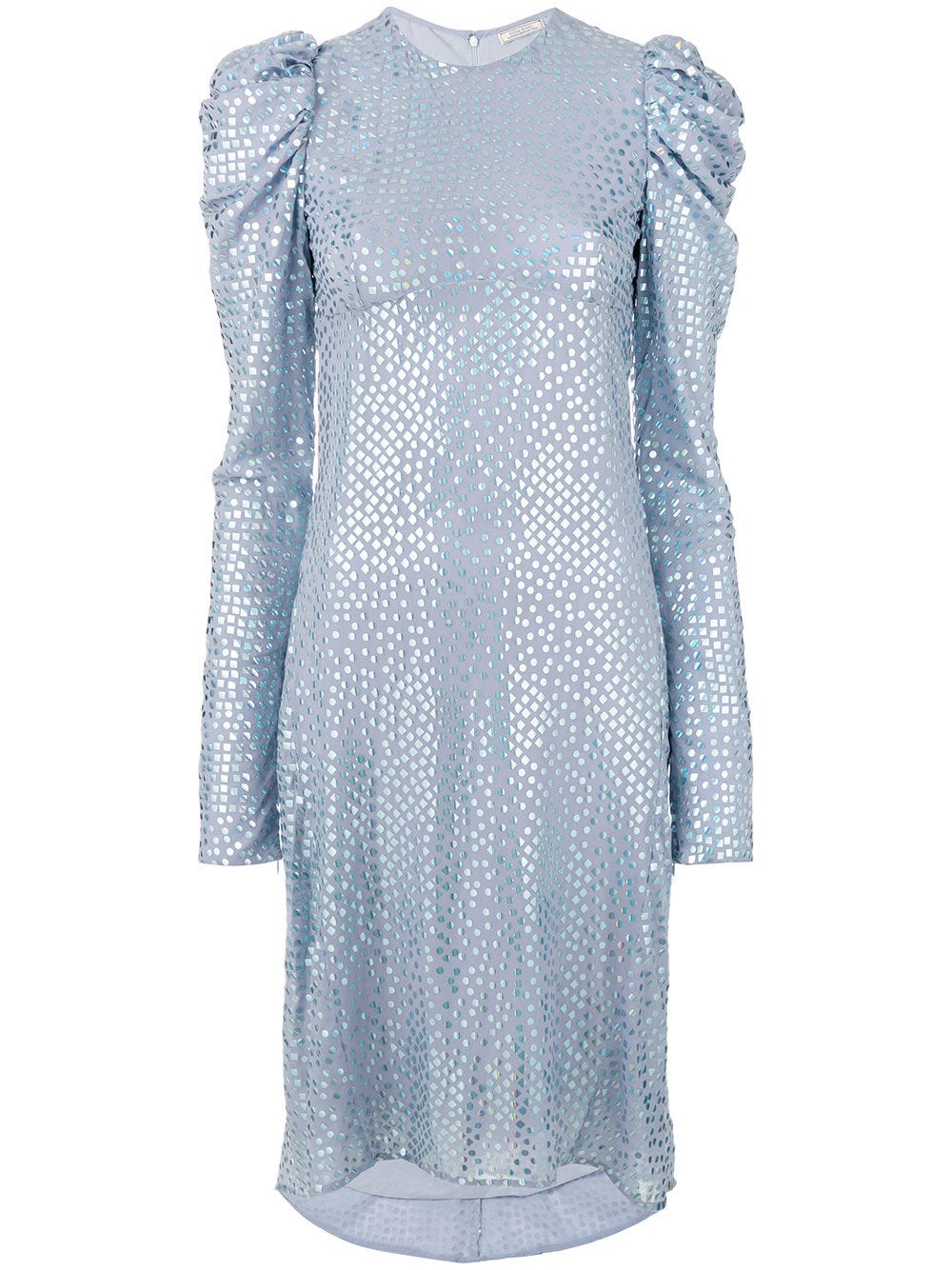 Nina Ricci + Puffy Longsleeve Embellished Dress