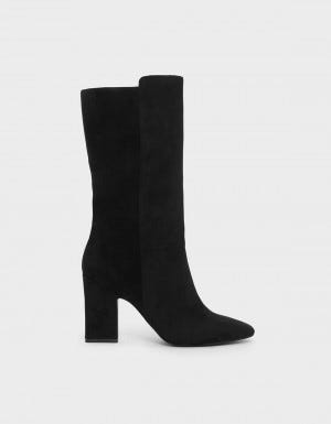Charles & Keith + Tapered Heel Calf Boots