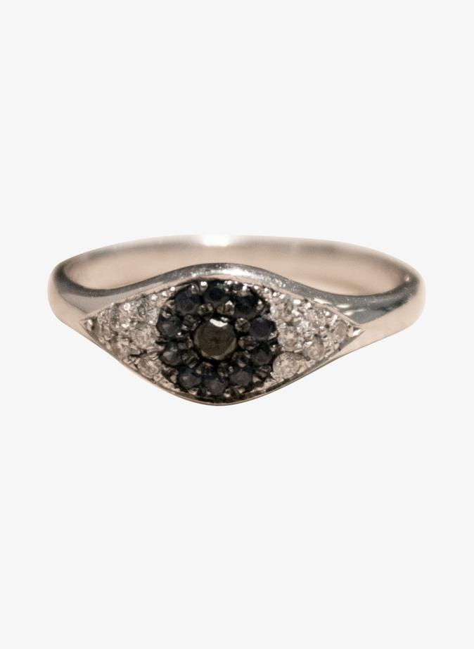 Luna Skye + White and Black Diamond Eye Ring