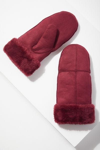 UO + Faux Fur Trim Mitten