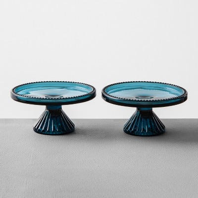 Hearth & Hand Magnolia + Cake Stand Set of 2 – Blue