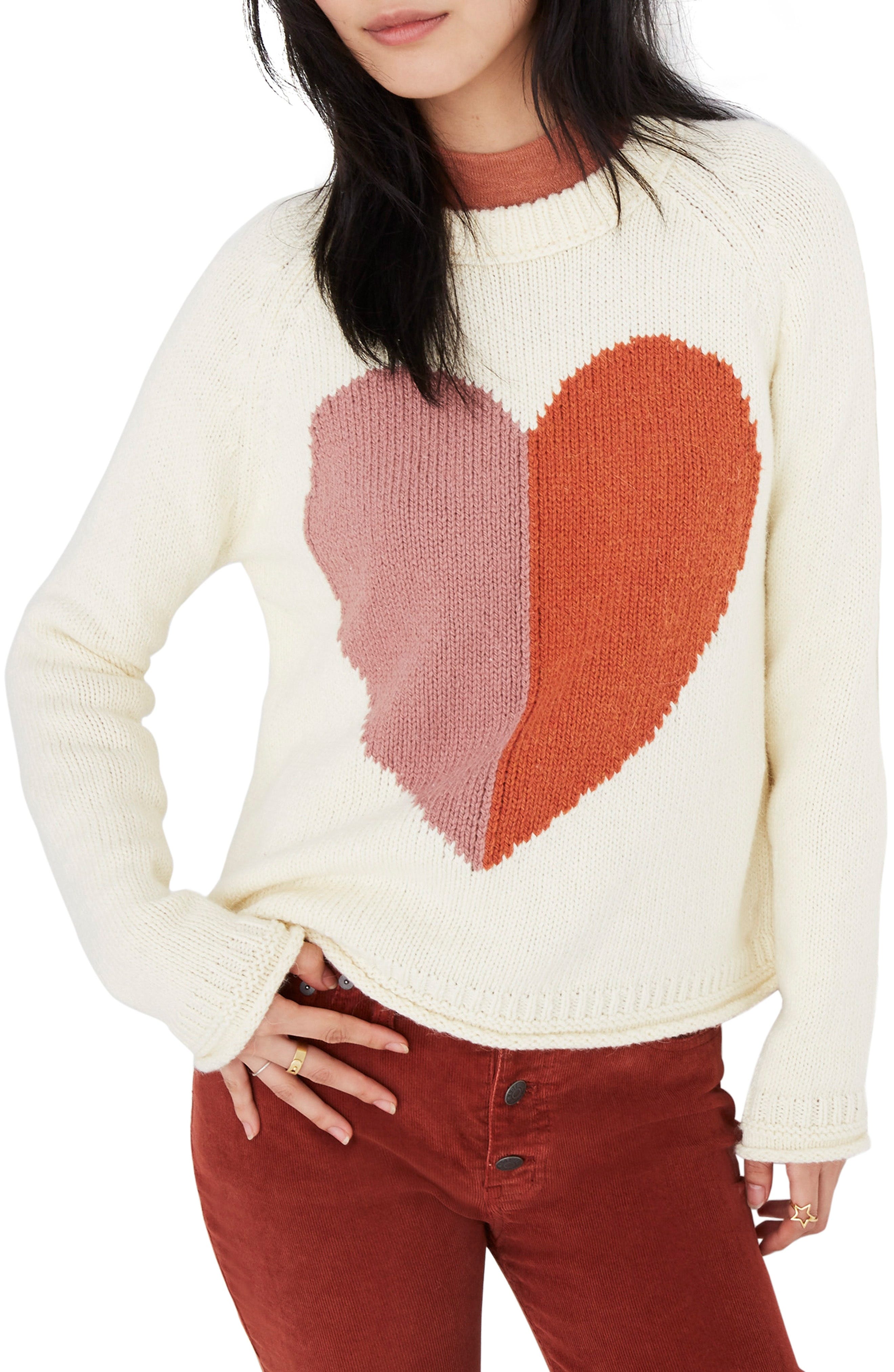 Madewell + Keaton Heart Pullover Sweater