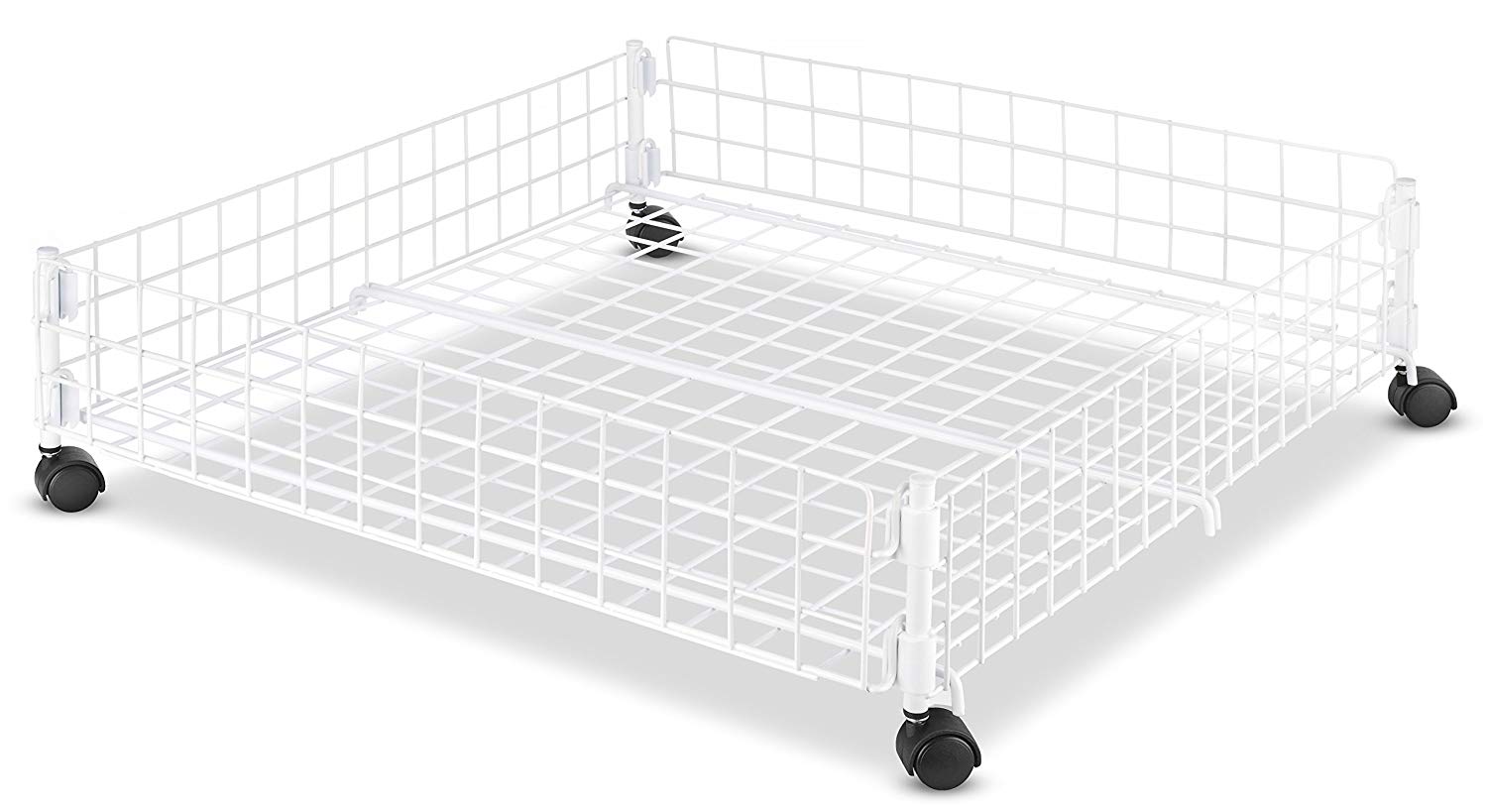 Whitmor + Whitmor Rolling White Wire Underbed Cart