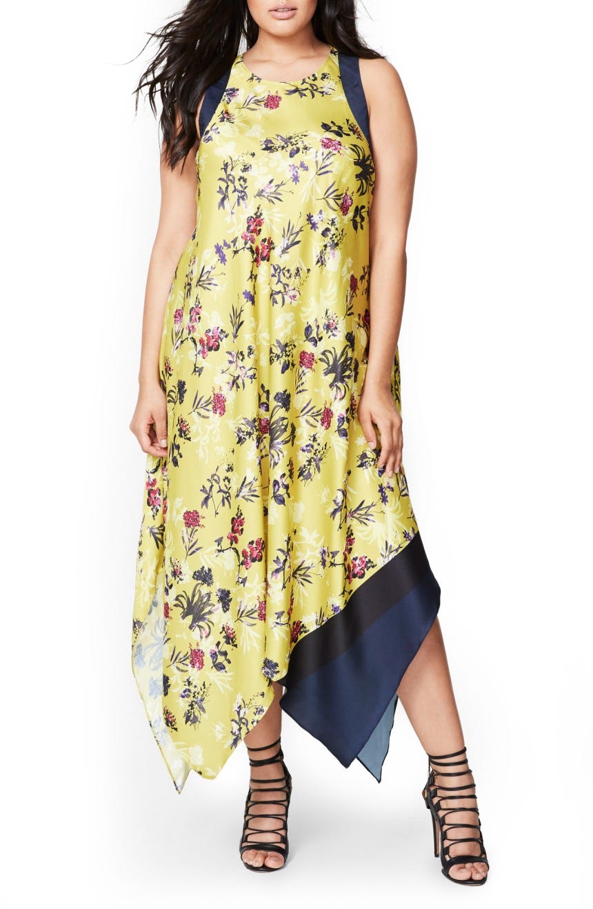 RACHEL Rachel Roy + Scarf Print Maxi Dress