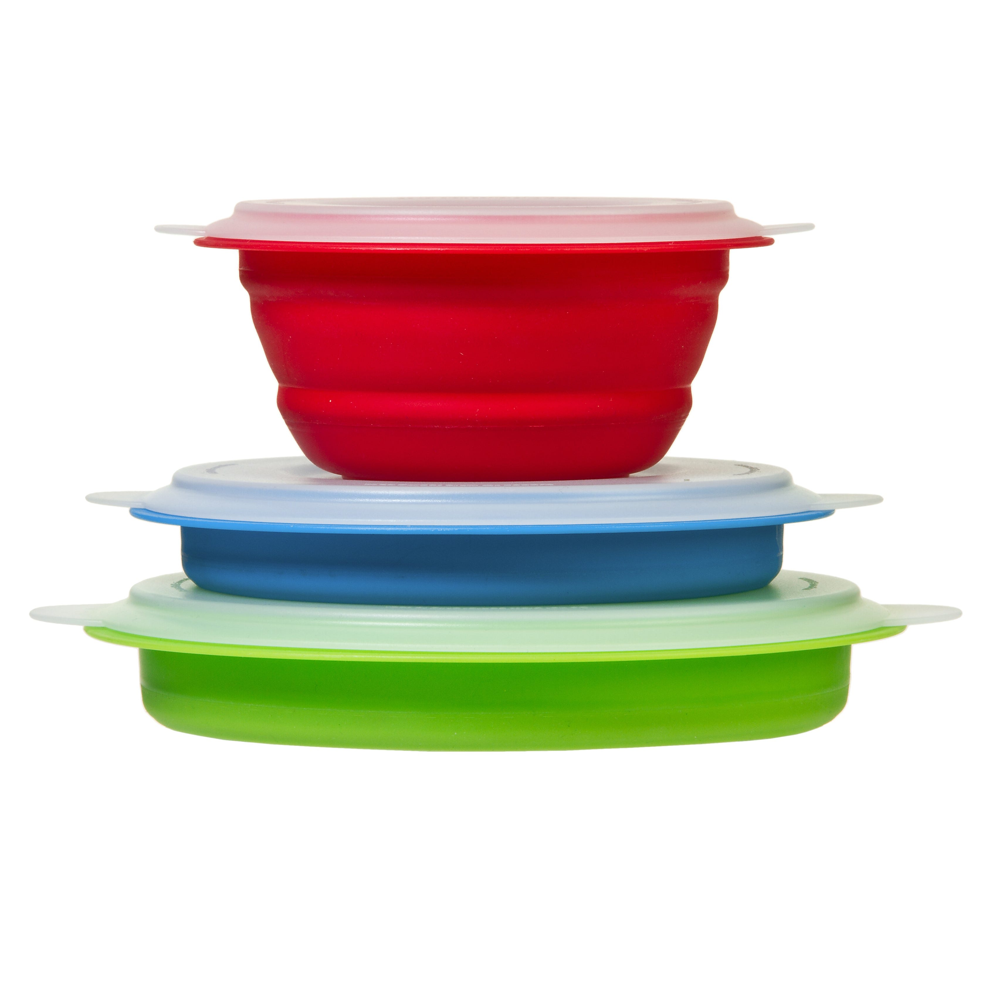 Prepworks + Collapsible Storage Bowl Set (Set of 3), Assorted Colors