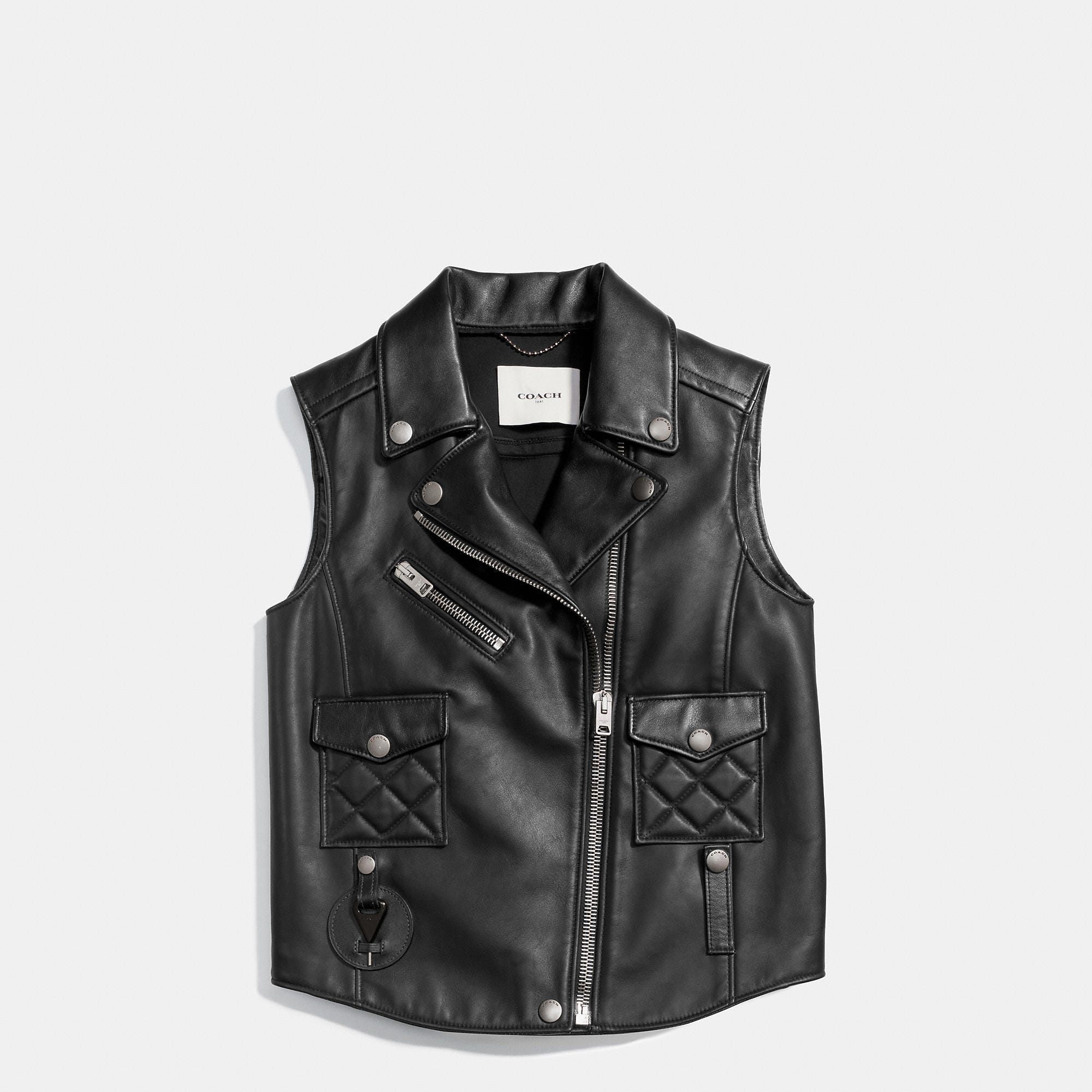 Coach + Applique Biker Vest