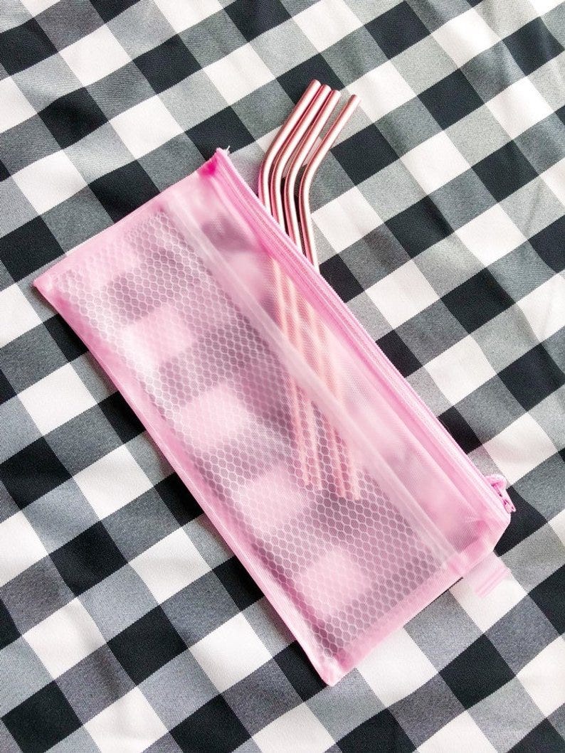 Prettycandypinco Bubblegum Pink Stainless Steel Straws