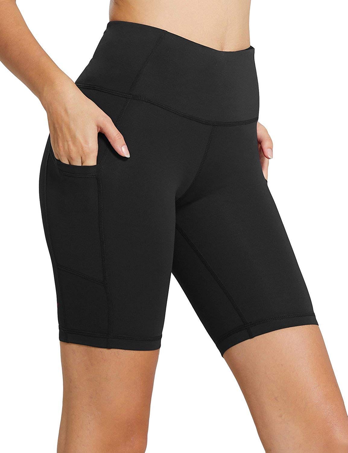 Baleaf + High-Waist Compression Shorts