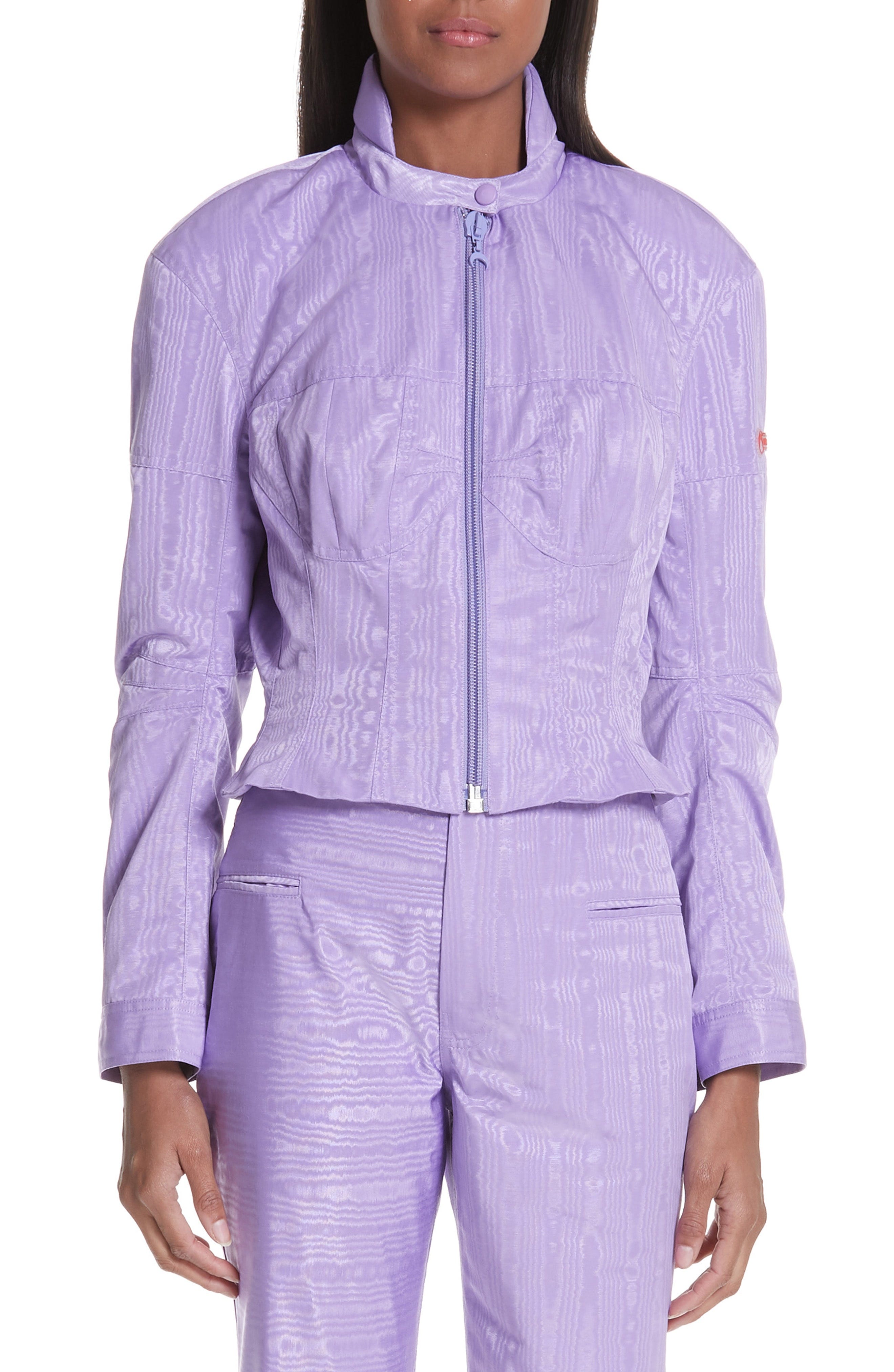 Marine Serre + Crop Zip Front Jacket